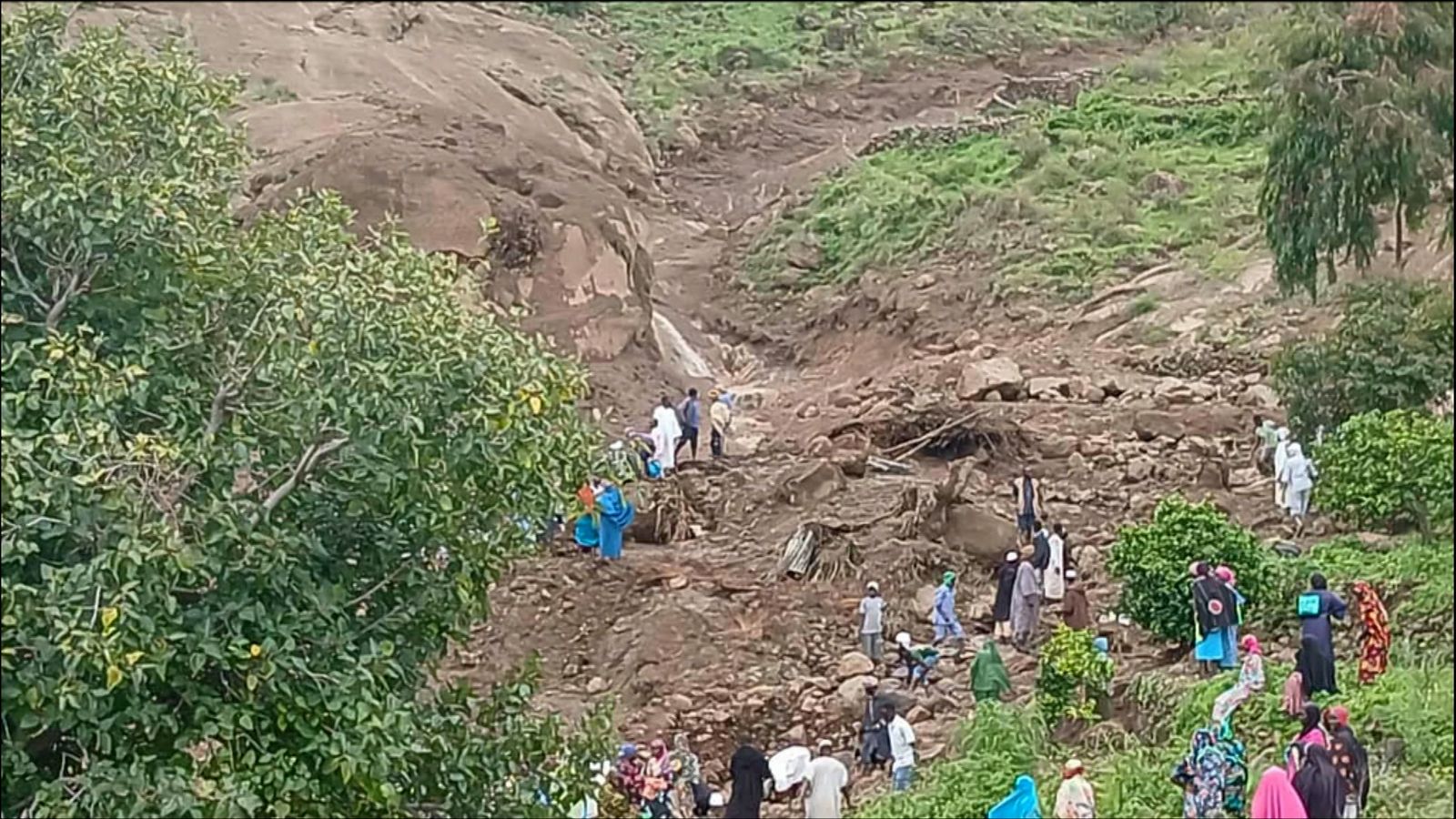 Hundreds feared dead after landslide destroys village in western Sudan | World News | Sky News