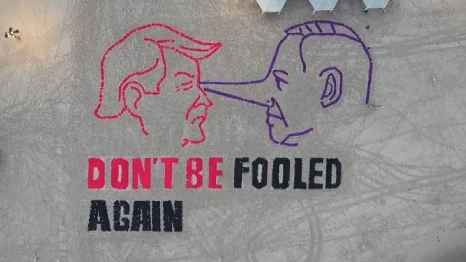 Tel Aviv beach display teases Donald Trump and Benjamin Netanyahu ahead ...