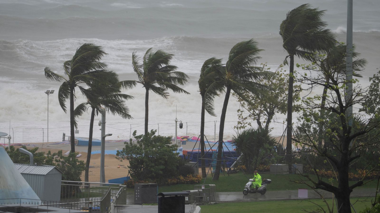 Ferocious wind and rain as super typhoon brings megacities to a ...