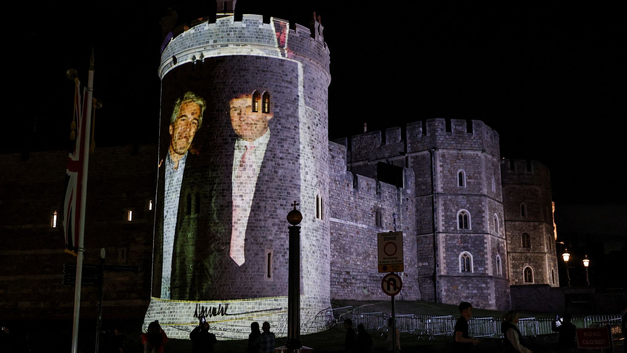 Arrests after Trump-Epstein images projected on to Windsor Castle | UK ...