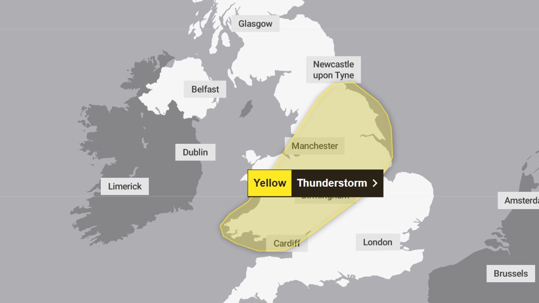 Thunderstorms and rain warnings issued for parts of UK | UK News | Sky News