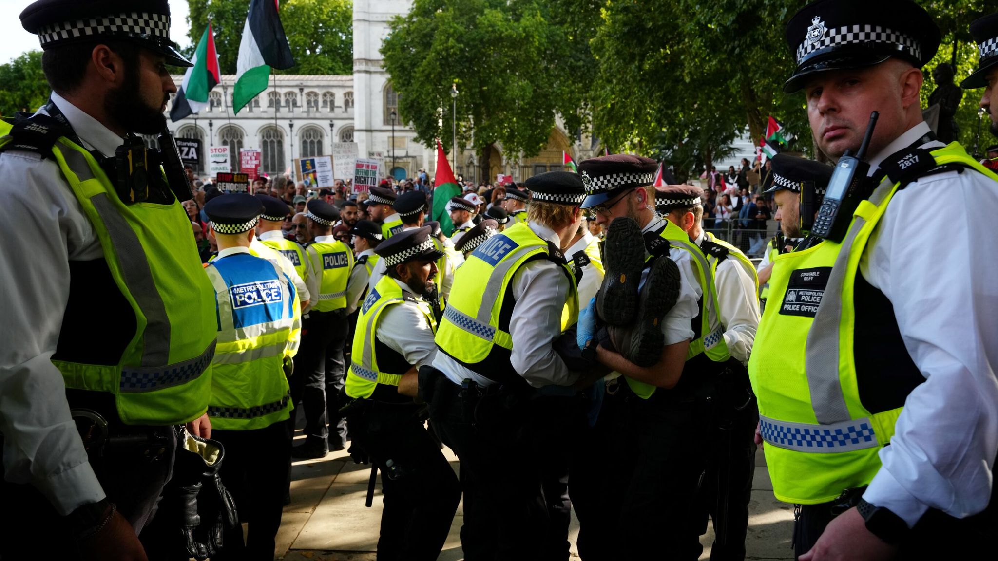 890 people arrested at Palestine Action protest - including 17 on ...