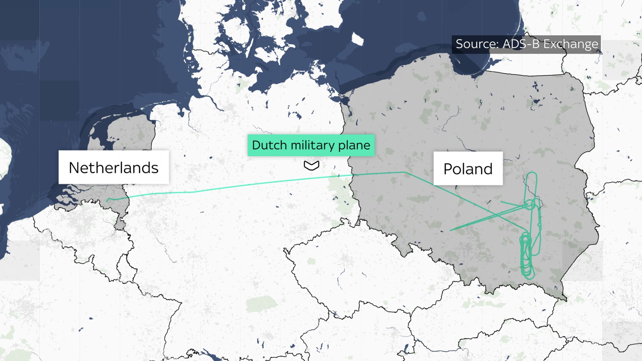 Flight tracking shows NATO response to Russian incursion in Poland ...