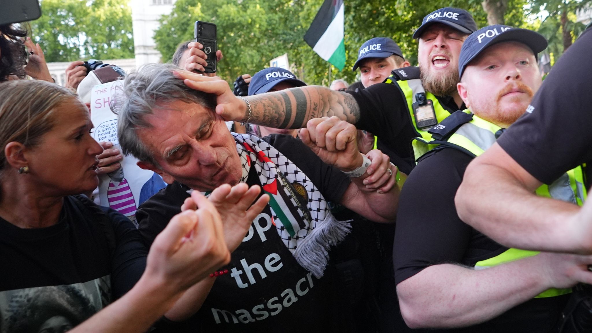 Police condemn 'intolerable abuse' at Palestine Action protest - as ...