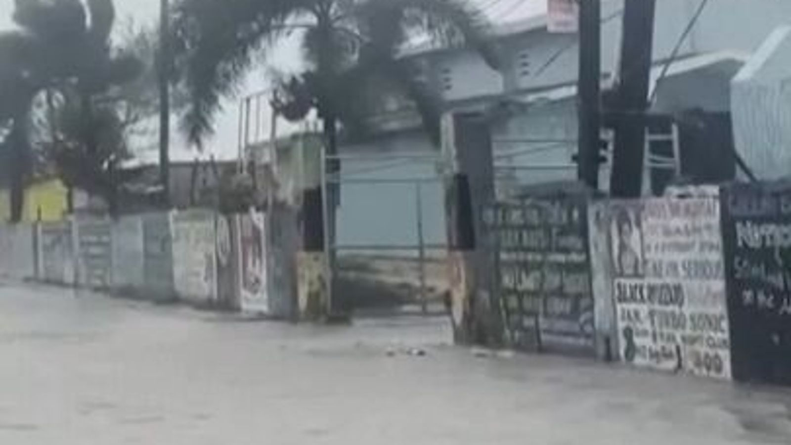 Flooded streets in Kingston as Hurricane Melissa makes landfall | World ...