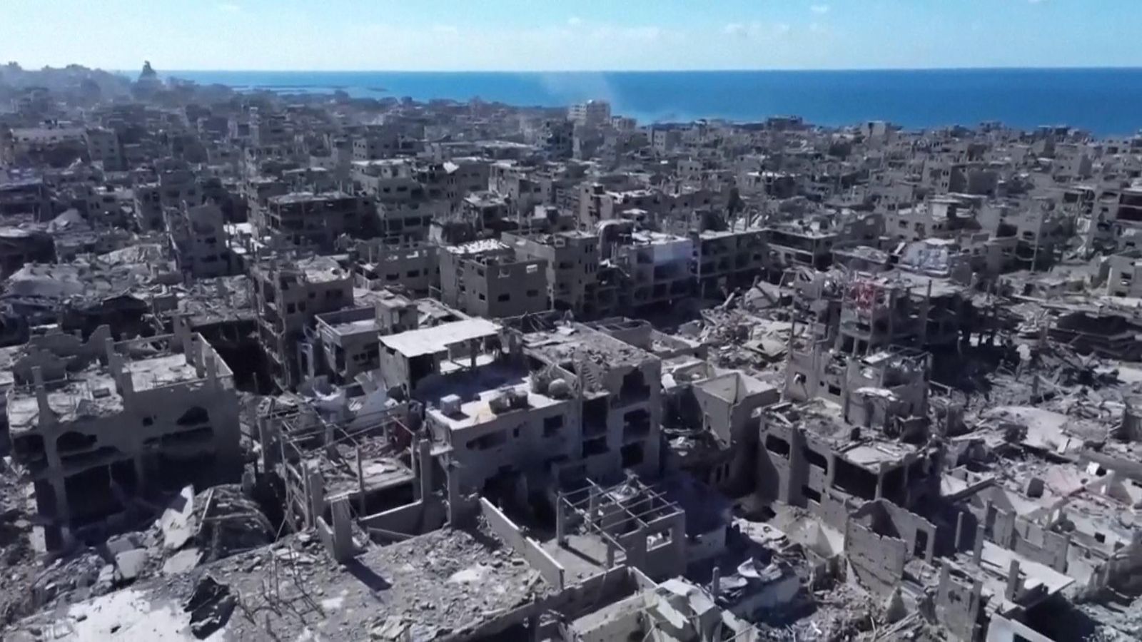 Two years of war: Damage to Gaza captured by drone | World News | Sky News