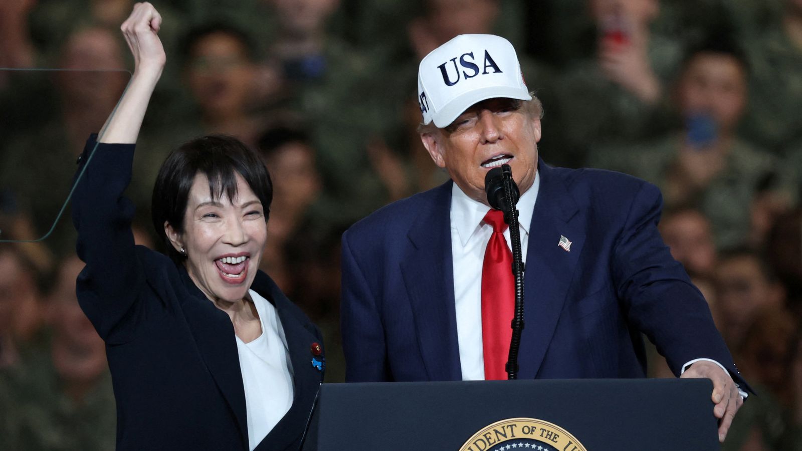 Trump hails 'golden age' of Japan relations | News UK Video News | Sky News