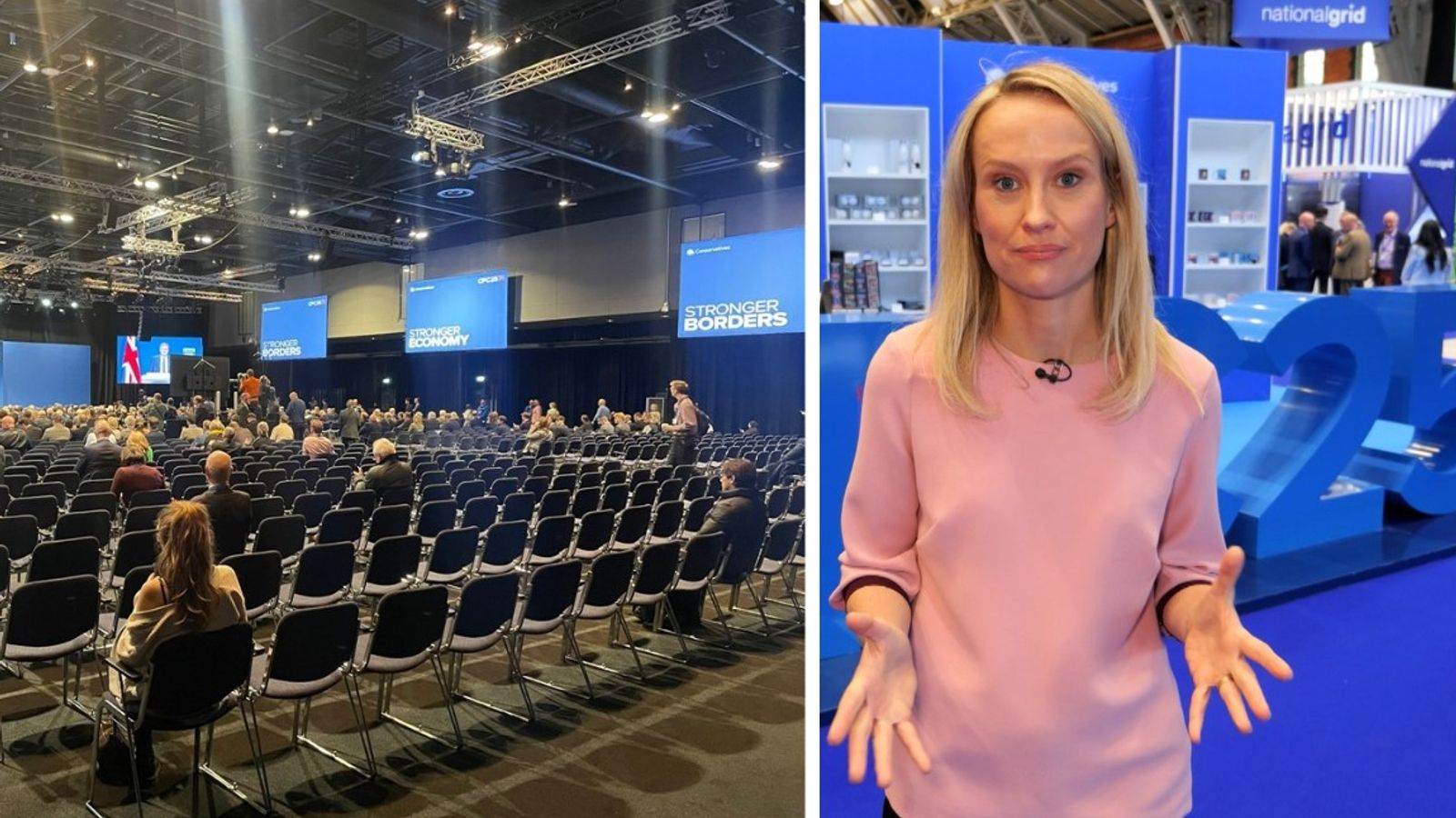 Empty seats at the Tory Party conference in Manchester | News UK Video ...