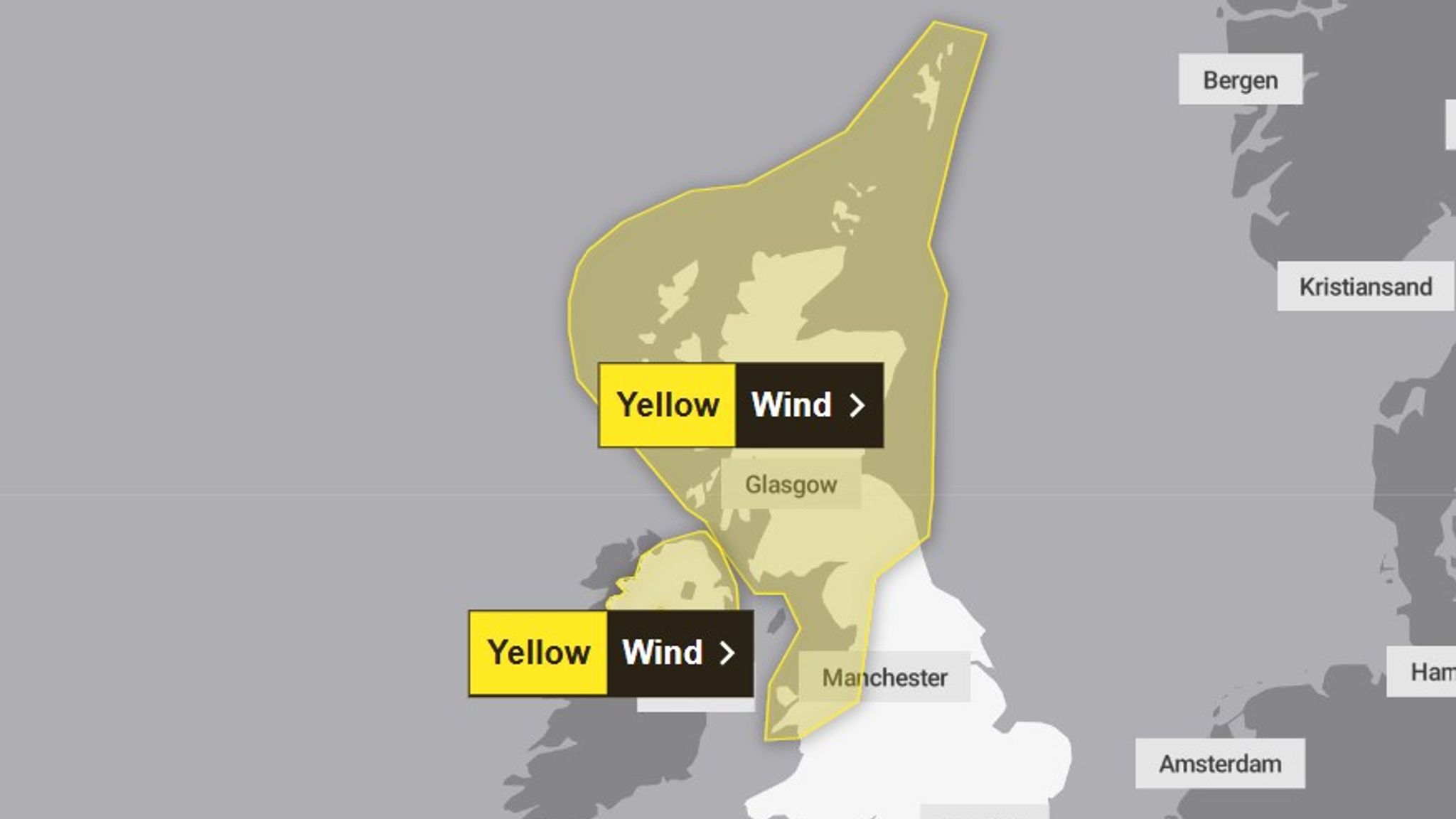 Storm Amy forecast to bring strong winds and heavy rain in coming days ...