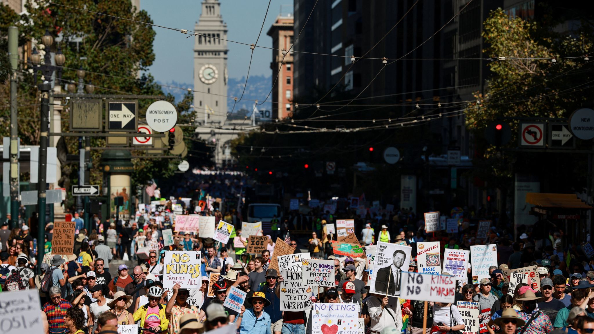 Donald Trump mocks 'No Kings' protests with AI video of himself ...