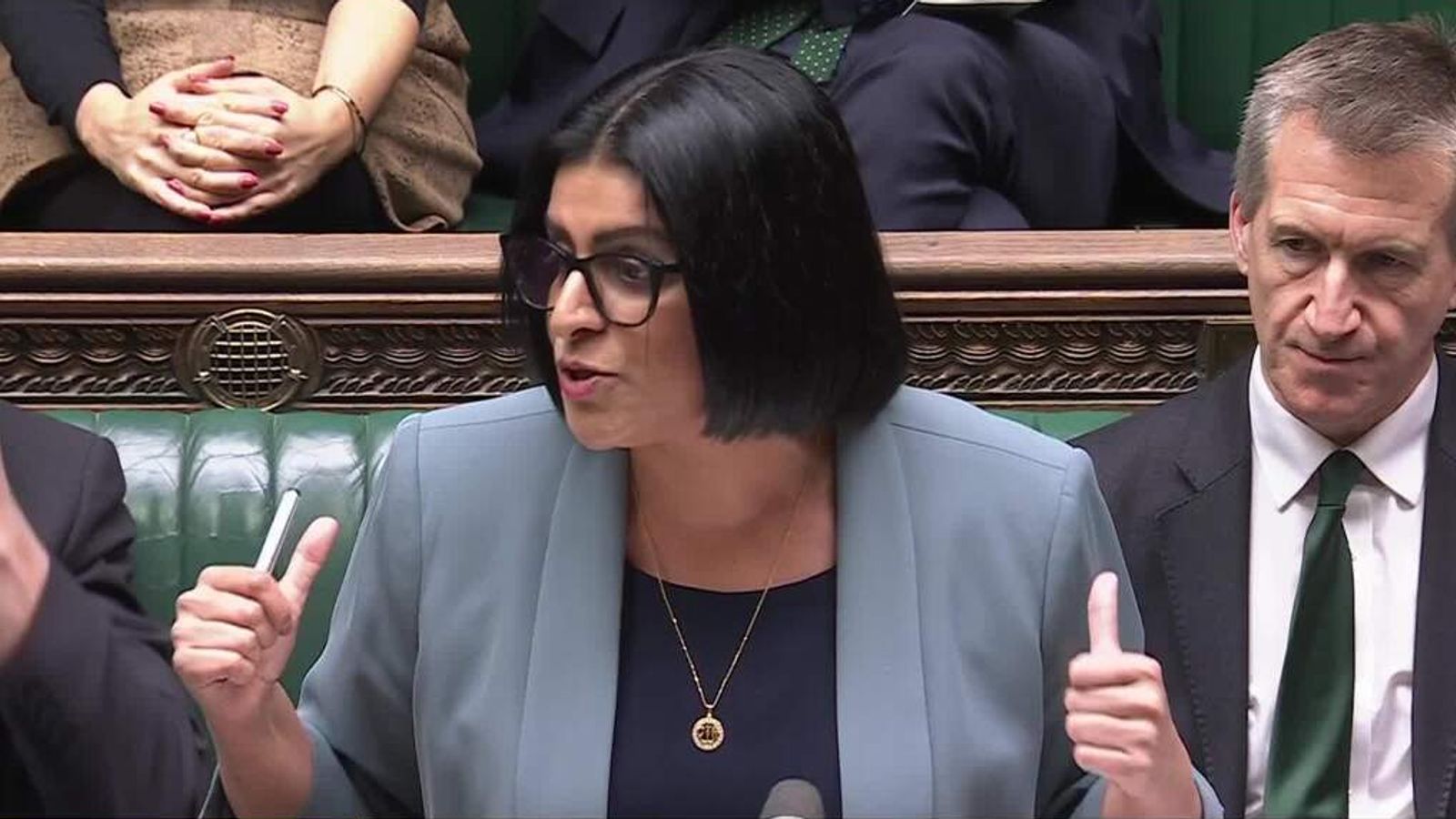 Home Secretary swears in the Commons as she says she has been a victim ...