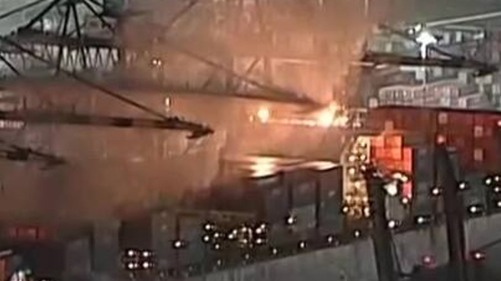 Firefighters battle blaze on LA container ship rocked by explosion ...