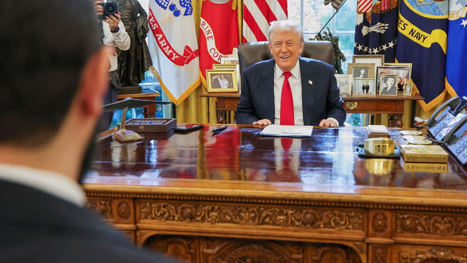 Trump hosts Syrian president al Sharaa at historic Oval Office meeting ...