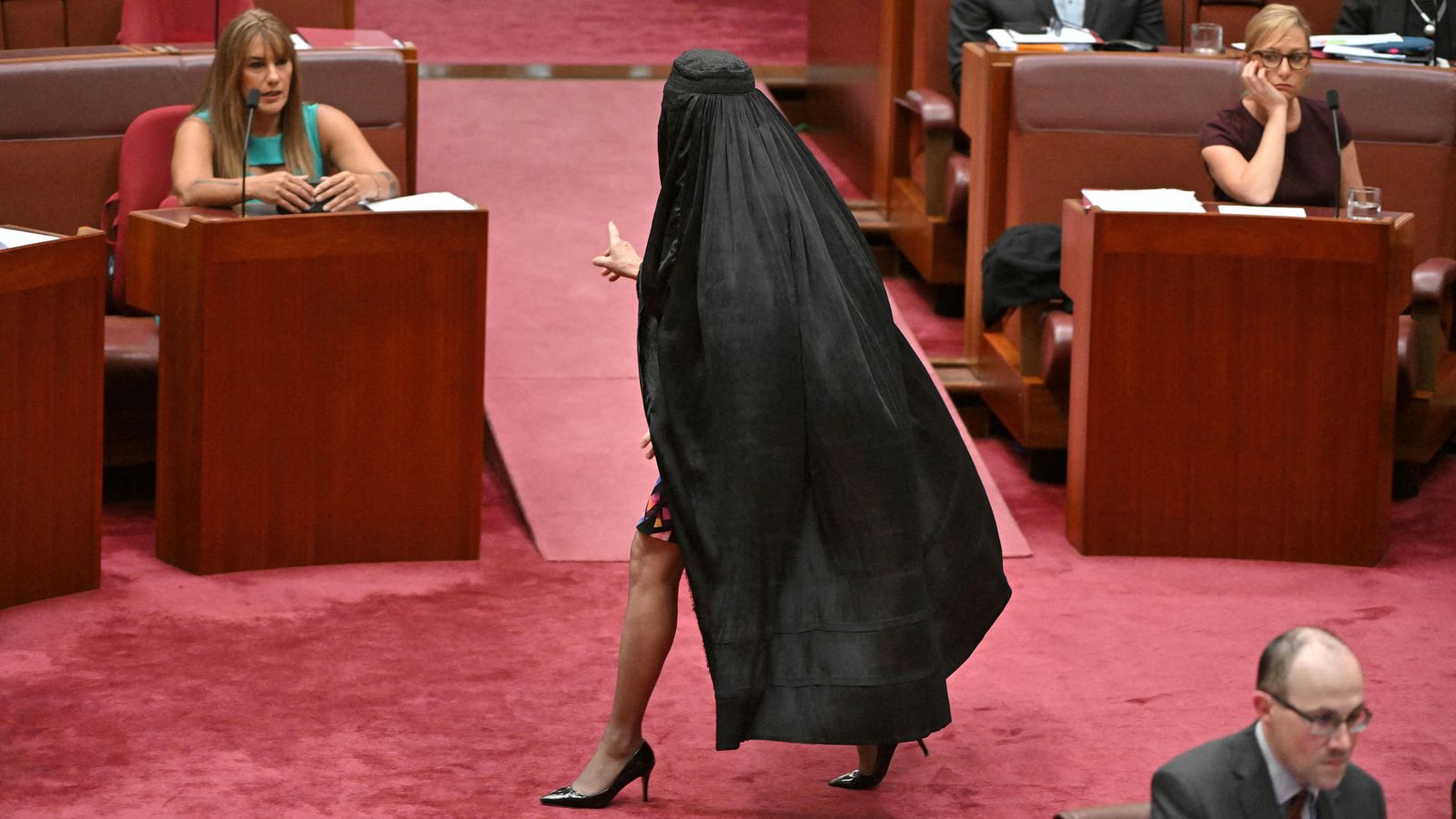Australian senator removed from senate over burka stunt | News UK Video ...