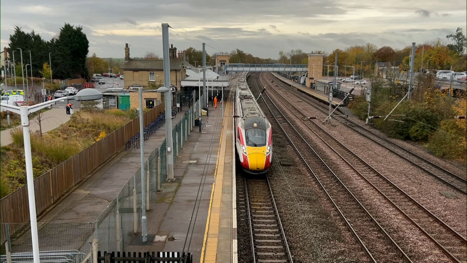 LNER train departs from Huntingdon station following mass stabbings on ...