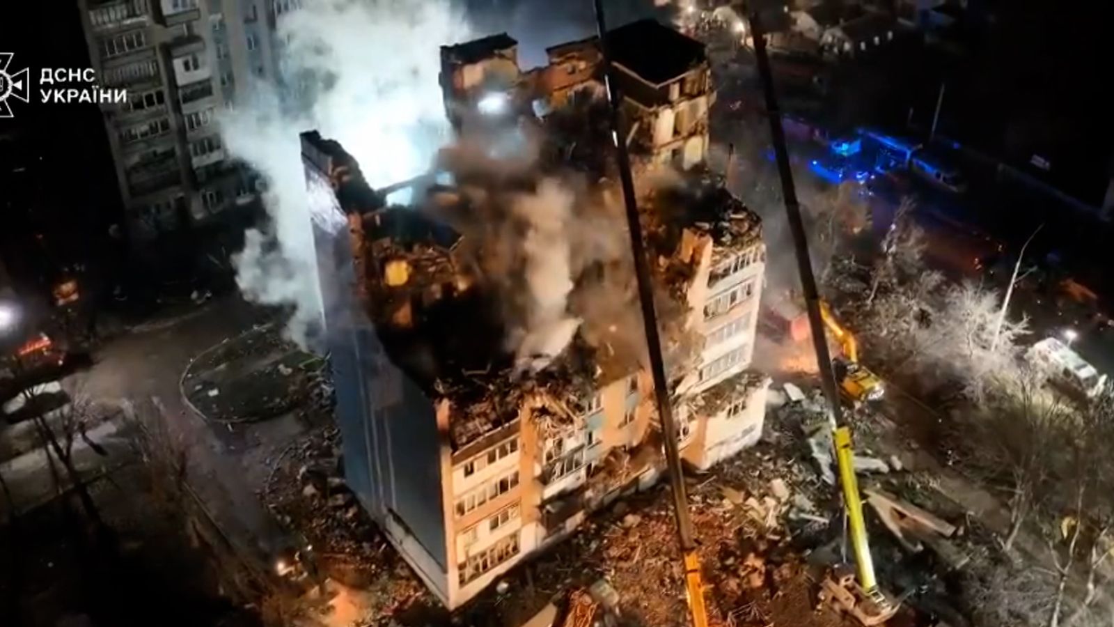 Ukraine: Rescuers continue searching rubble for missing people after ...