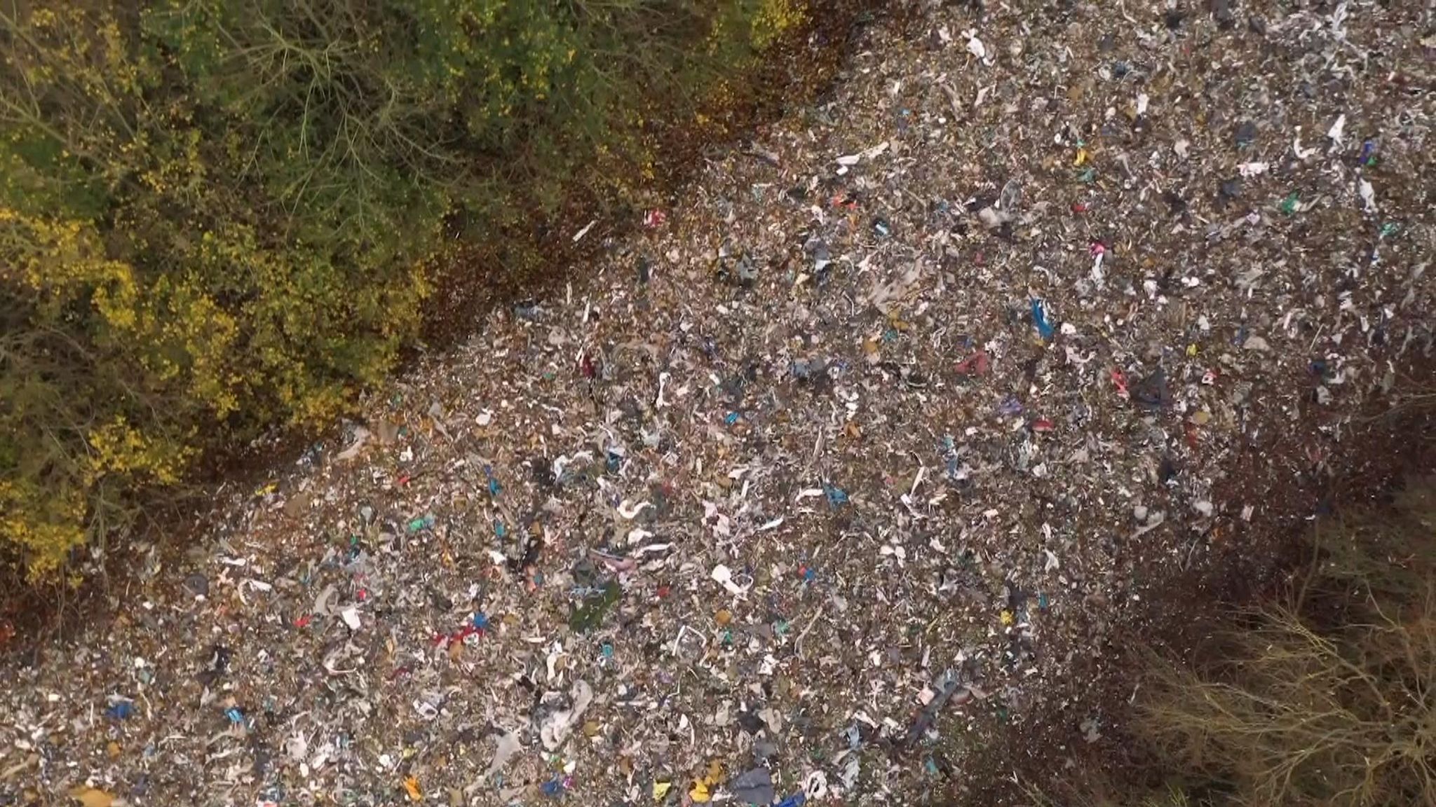 Kidlington fly-tipping: Drone footage shows scale of 'revolting' 60m ...