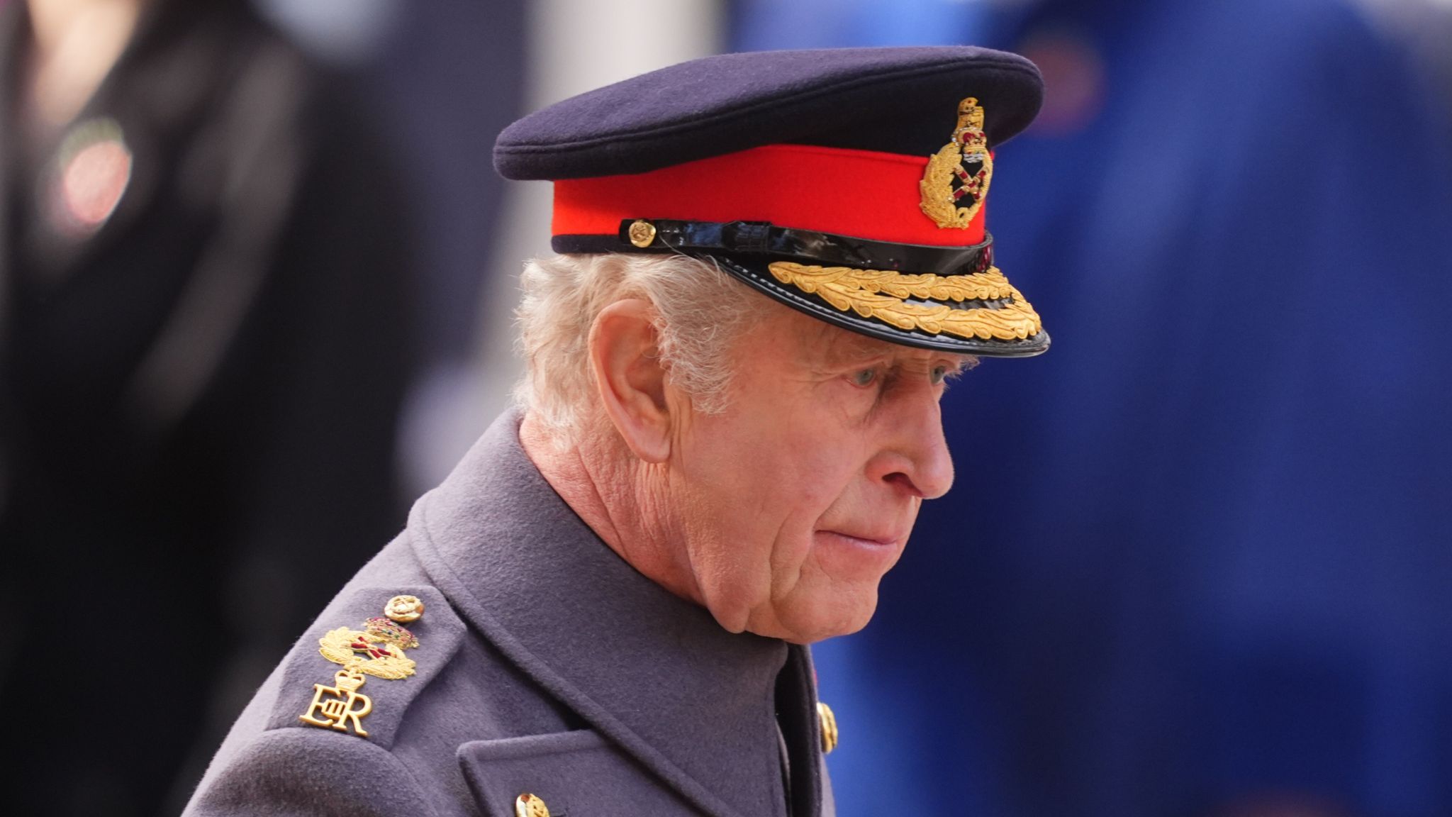 King leads nation in two-minute silence during Remembrance Sunday ...