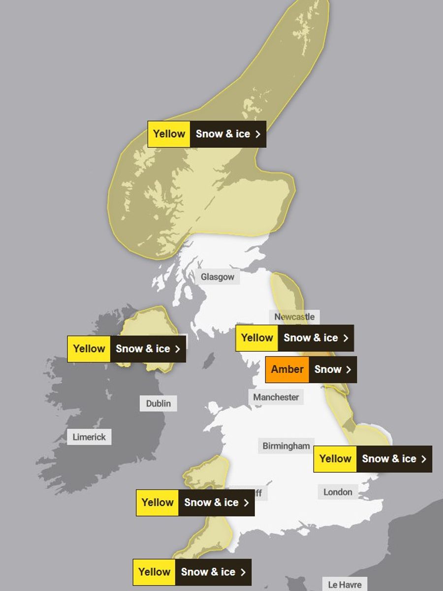 UK weather: Warning of blizzards and 'ice-rink conditions' - as seven ...