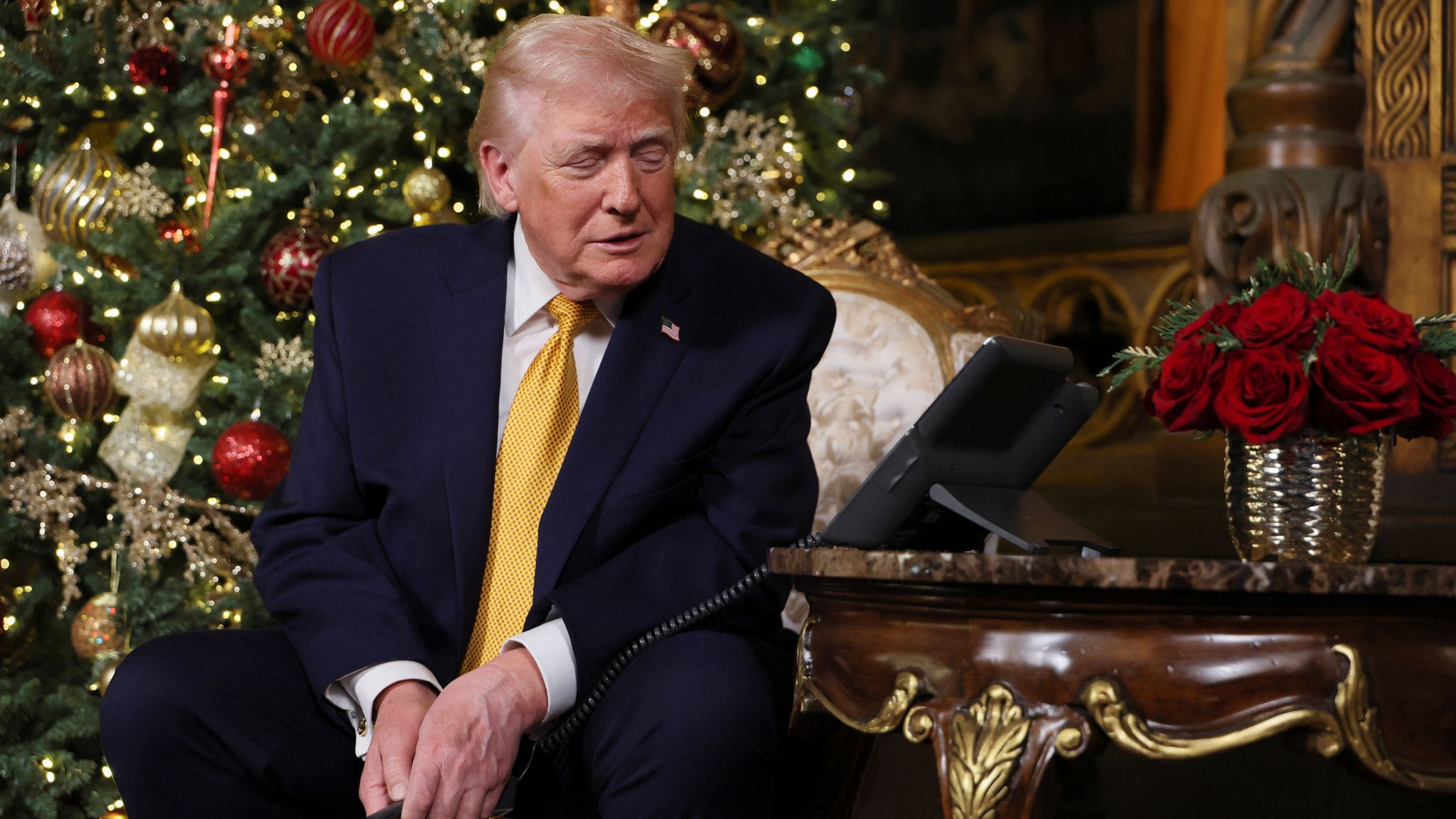 Trump tells children he won't let 'a bad Santa' infiltrate US - and ...