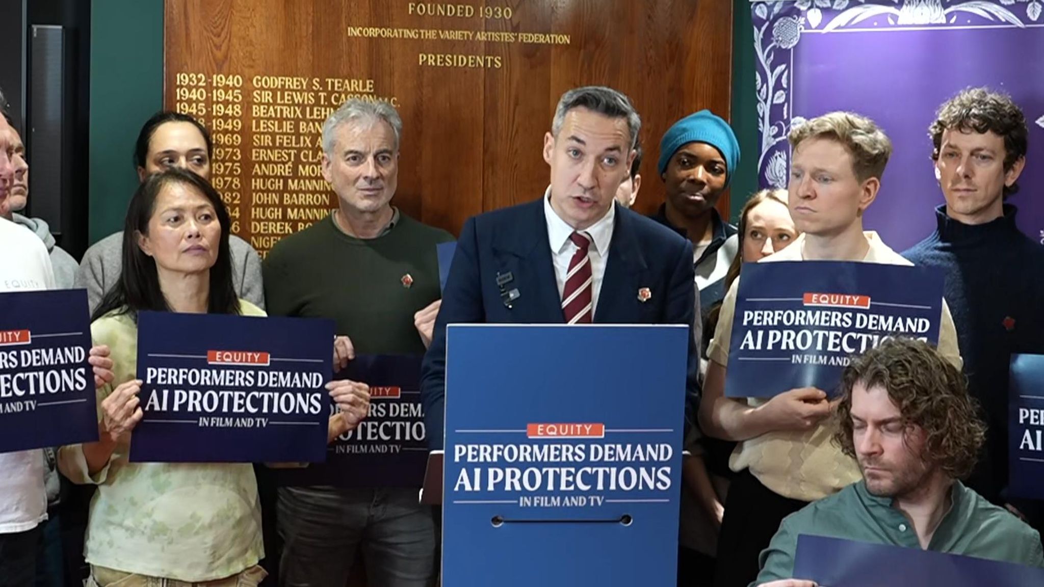 Actors vote for industrial action over AI concerns | Ents & Arts News ...