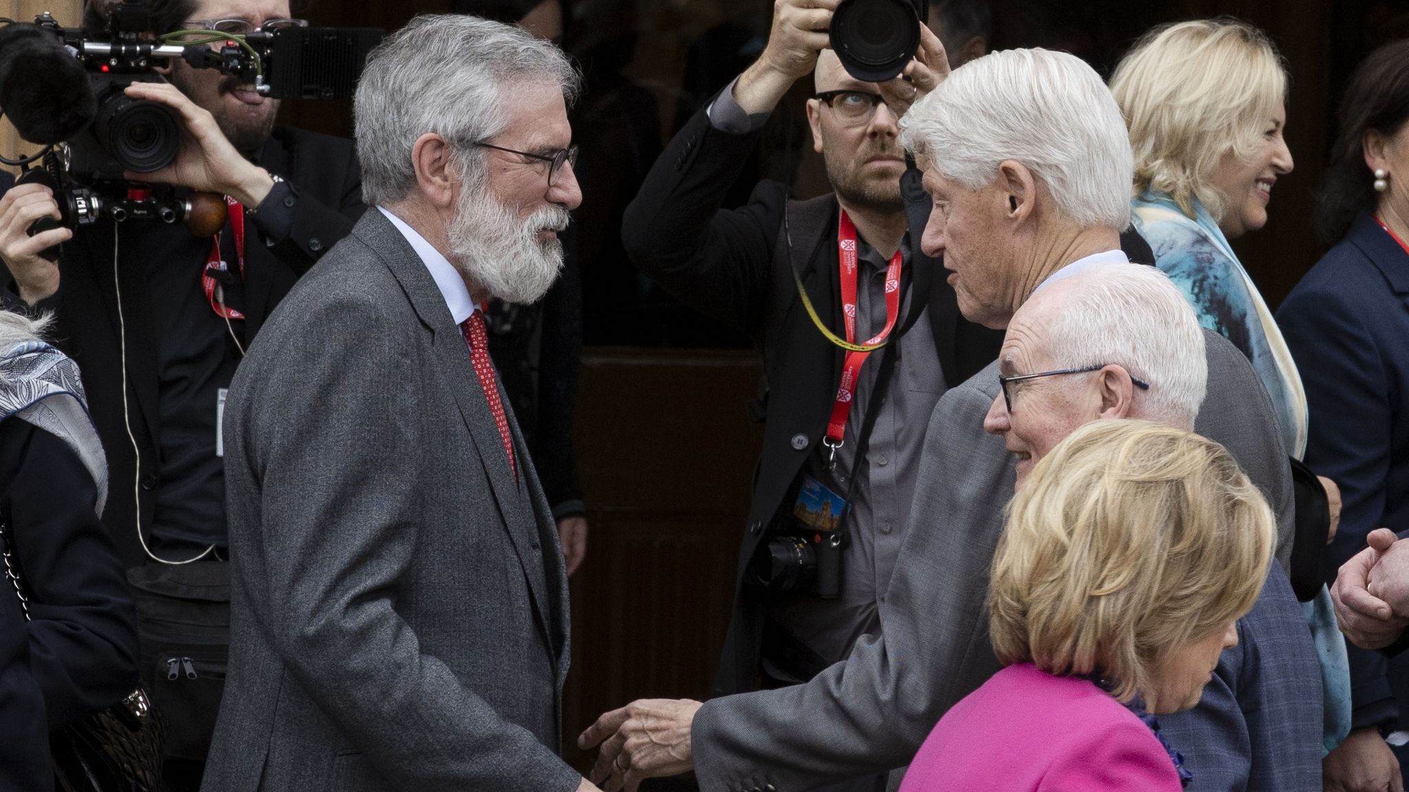 Clinton told to avoid public handshake with Gerry Adams, records show ...
