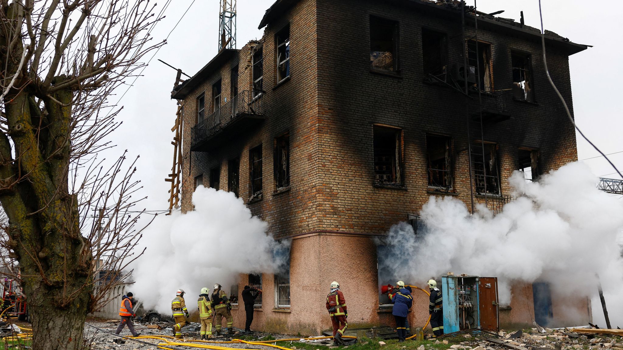 Russia hits Ukraine with massive missile and drone attack amid peace ...