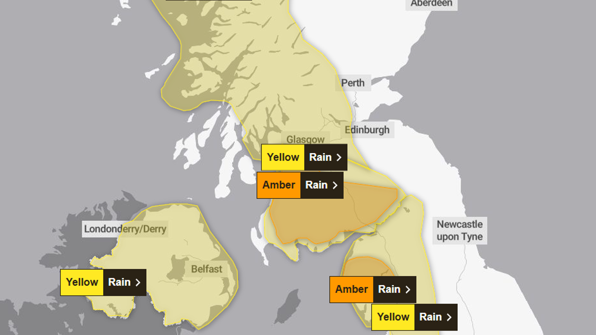 UK weather: 'Danger to life' warning as heavy rain and floods set to ...