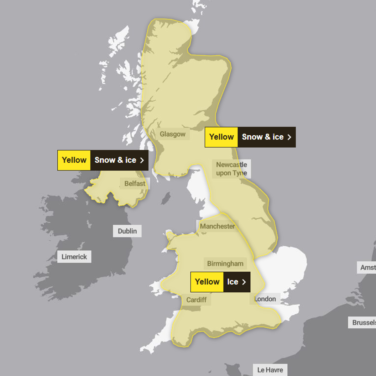 More warnings for snow and ice over the weekend | UK News | Sky News