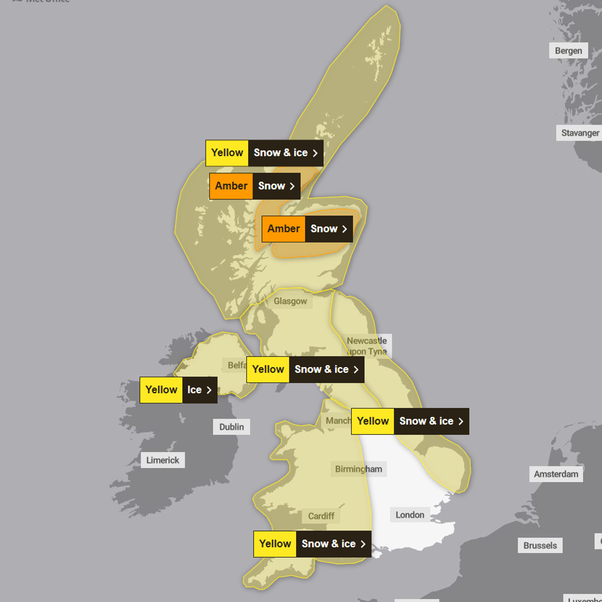 UK weather: Temperatures as low as -12C in England on 'coldest night of ...