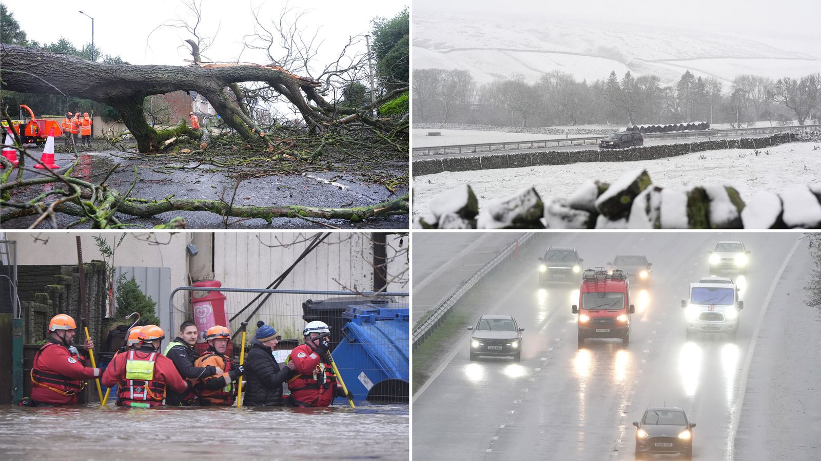 Storm Chandra latest: Rail line to close causes sinkhole | UK News ...