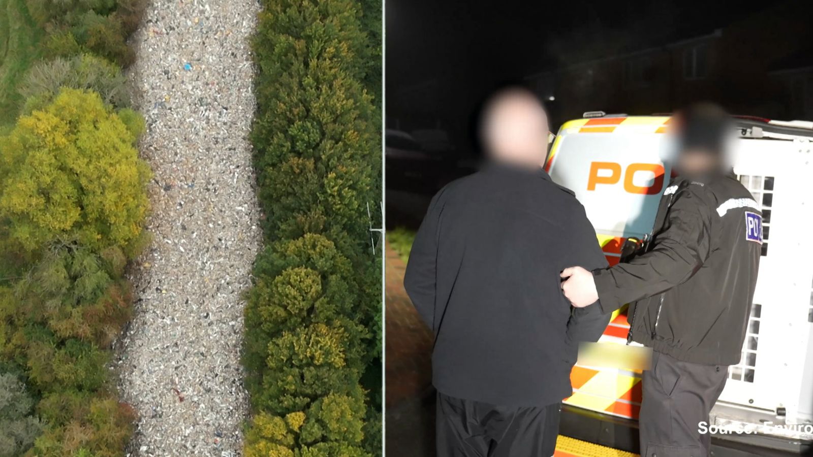 Two men arrested for large-scale illegal fly tipping | News UK Video ...