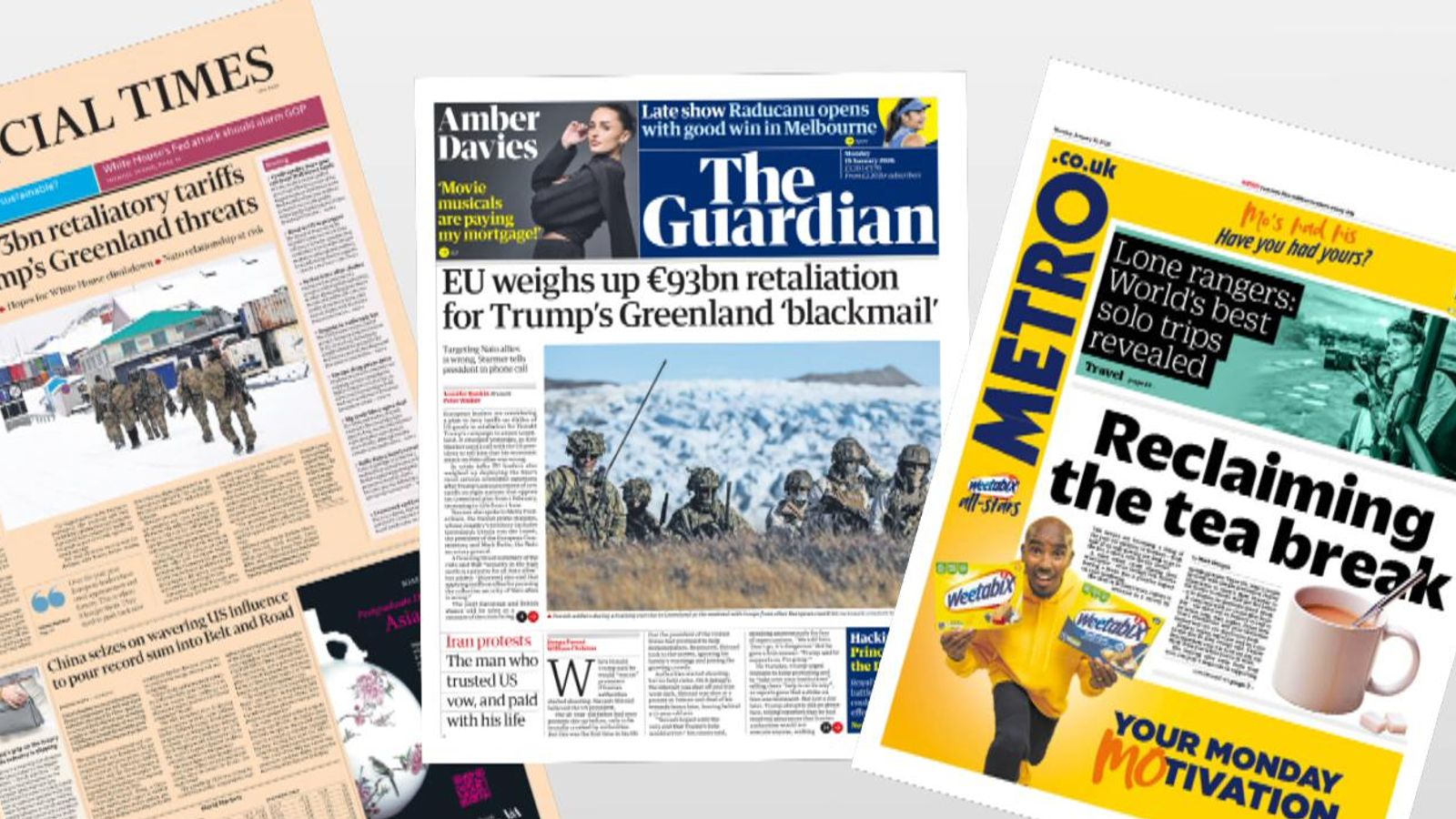 Monday's national newspaper front pages | UK News | Sky News