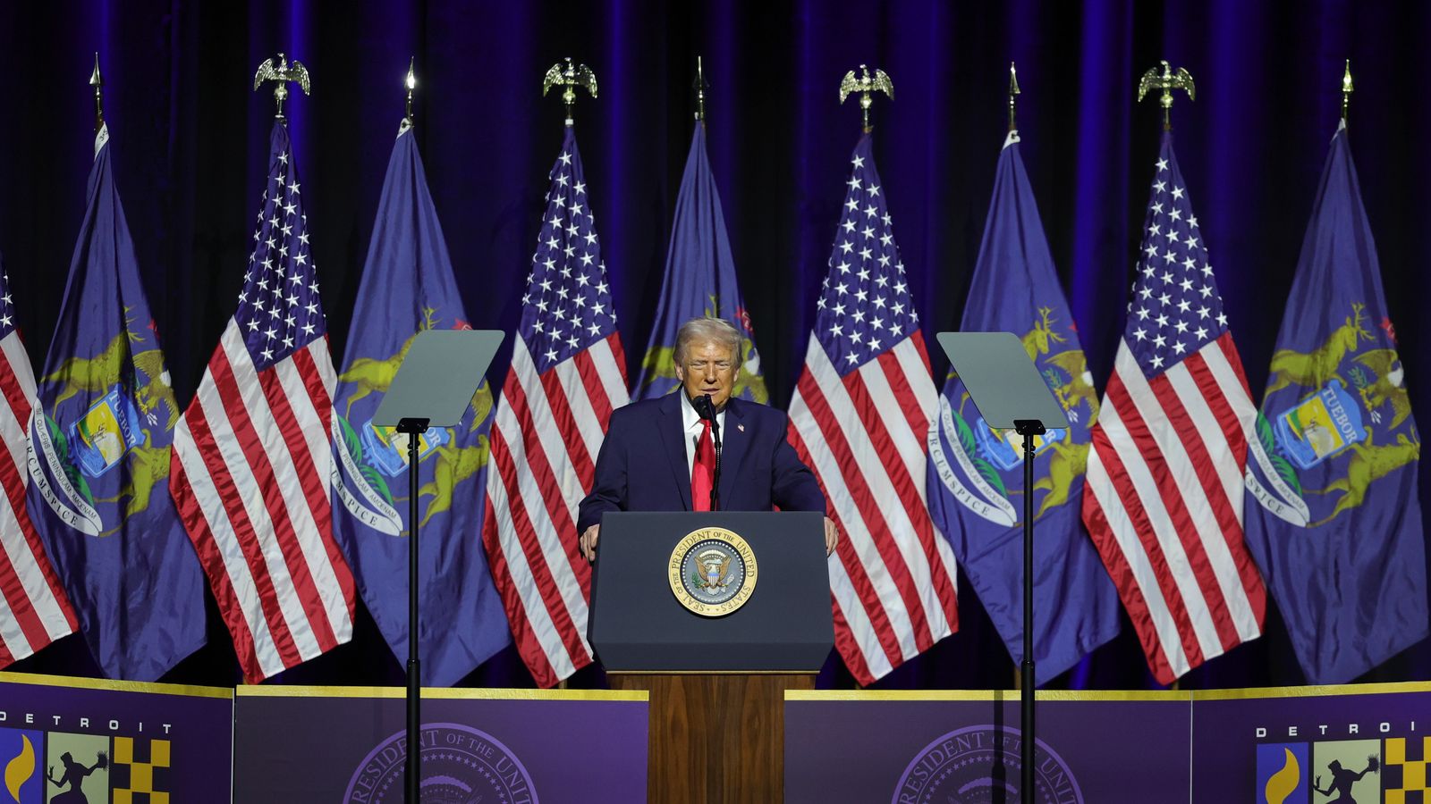 Watch Trump address Detroit Economic Club - as comments on Iran ...
