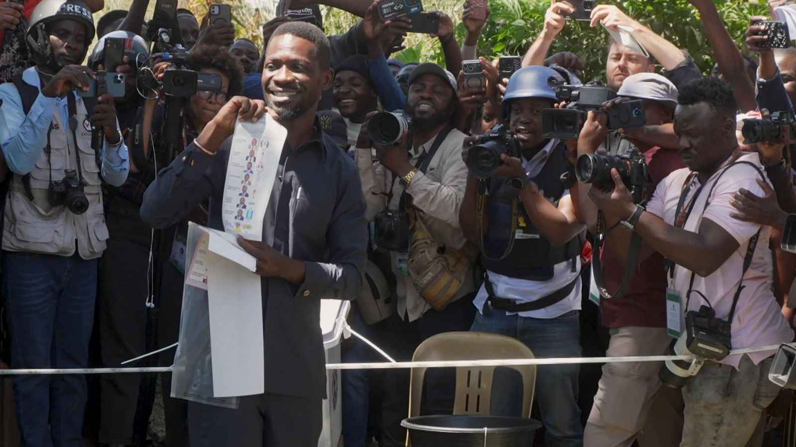 Uganda votes as its pop star politician Bobi Wine goes up against ...