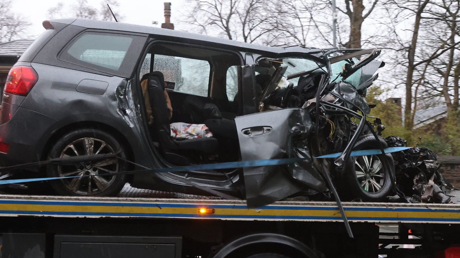 Three teenagers thought to be among four dead after car and taxi crash ...