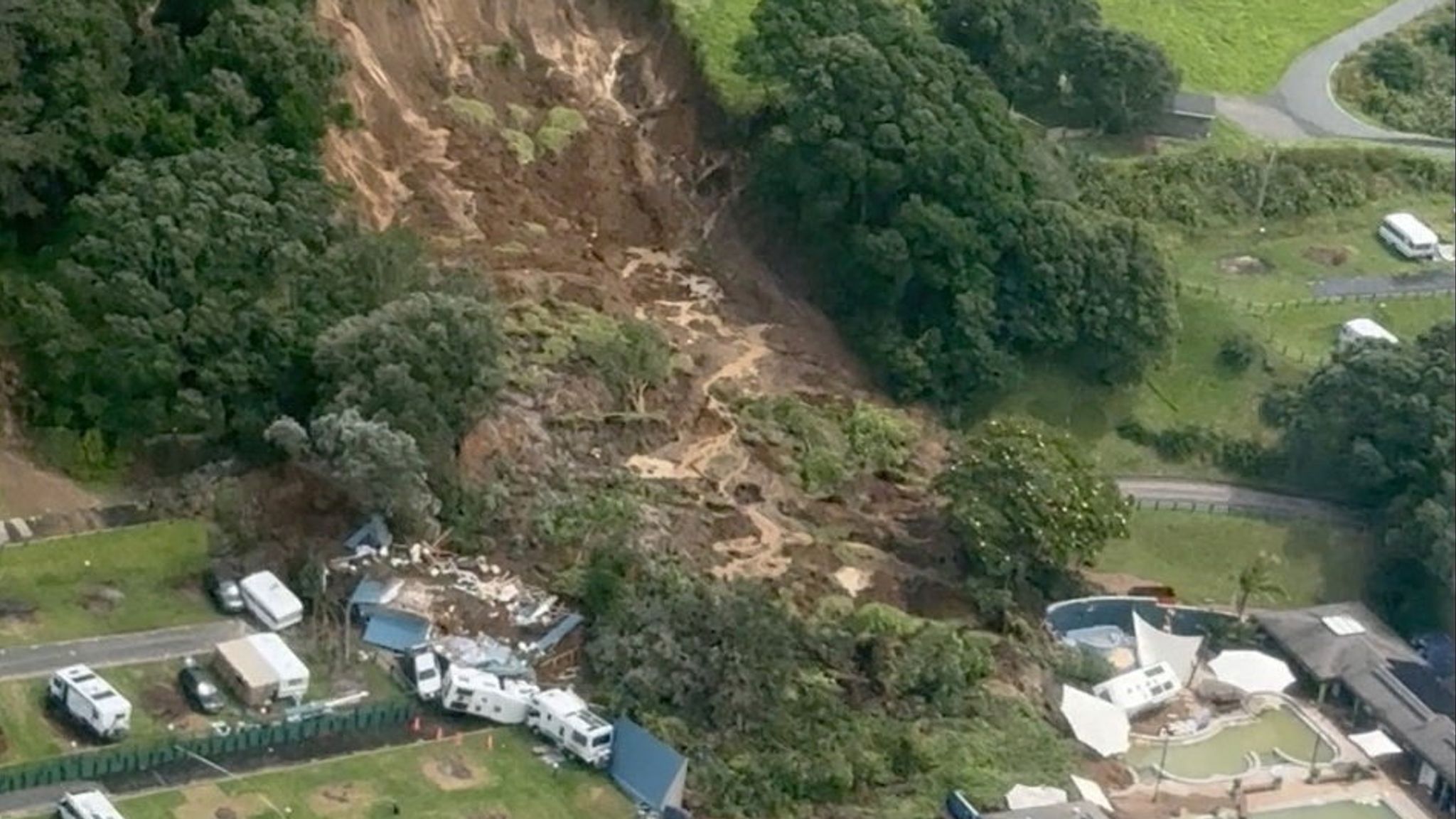 Several missing after New Zealand campsite landslide - with no sign of ...