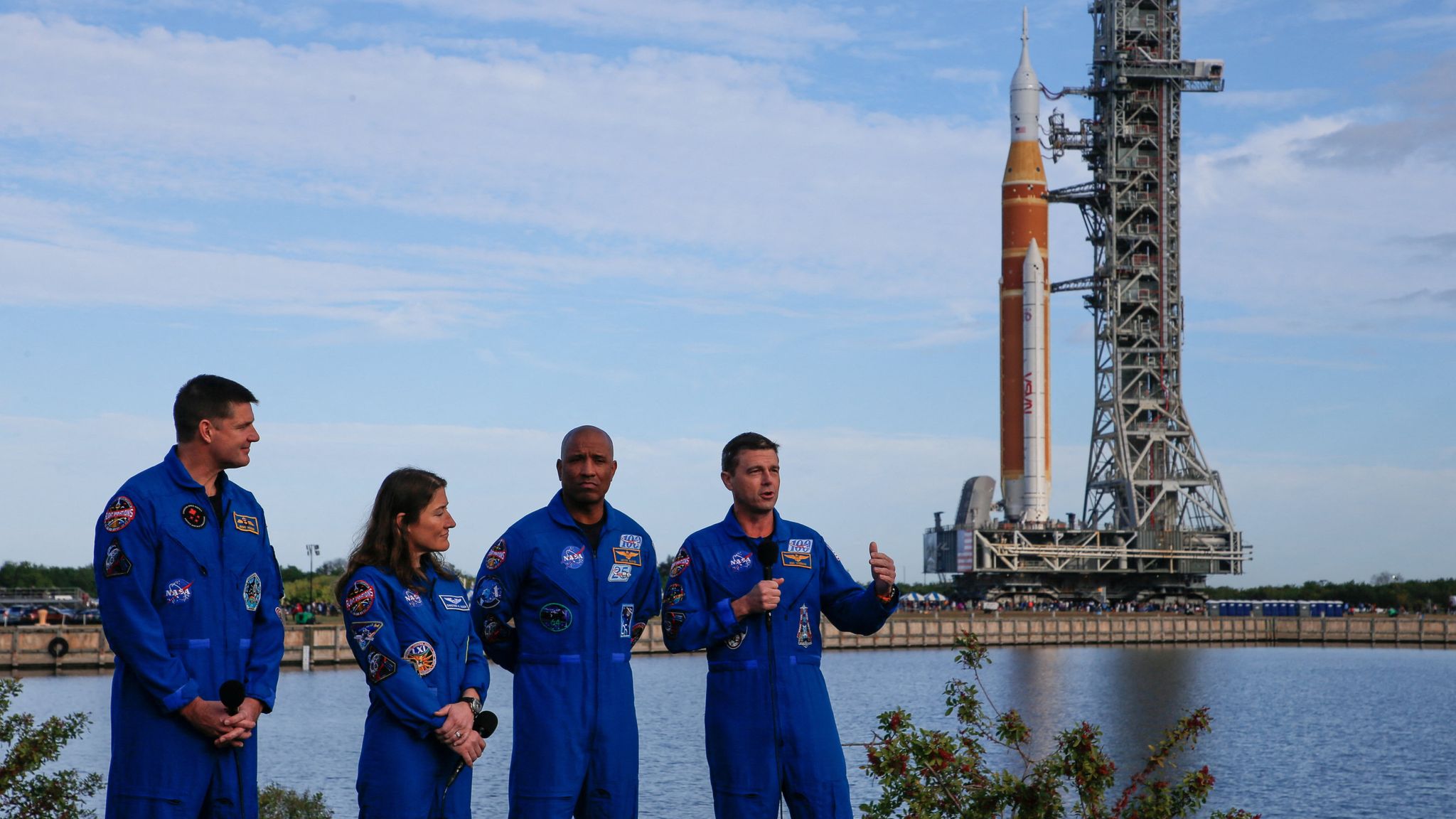 Huge NASA rocket reaches launch pad after painstaking 1mph journey ...