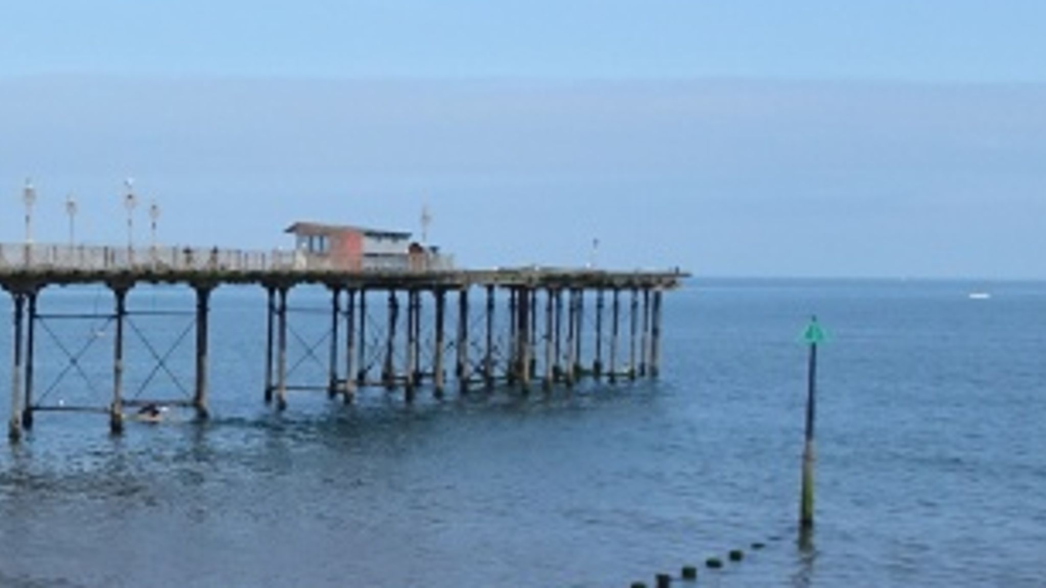 Part of Teignmouth Grand Pier in Devon washed away during Storm Ingrid ...