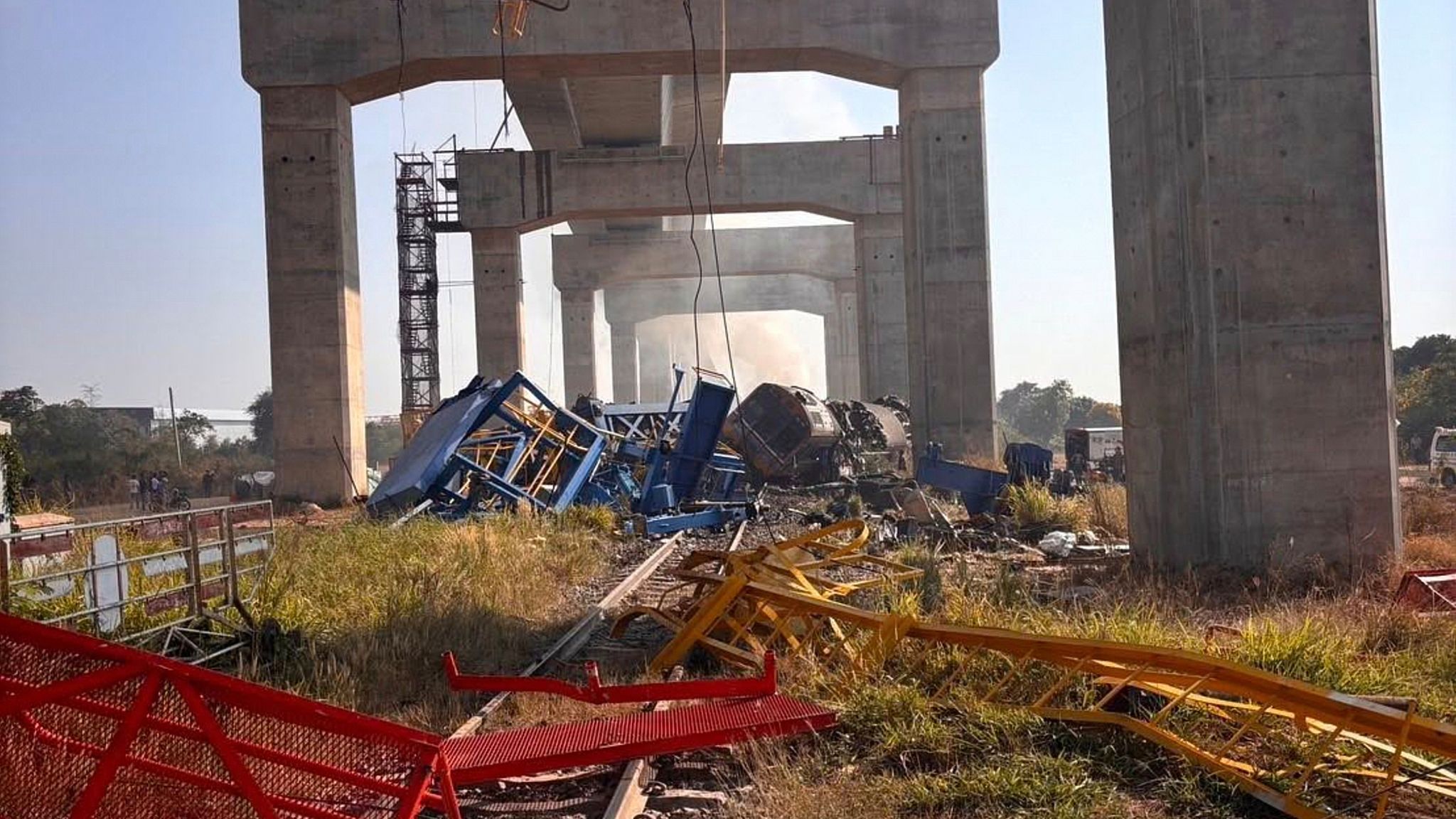 At least 27 dead after crane falls on to train in Thailand | World News ...