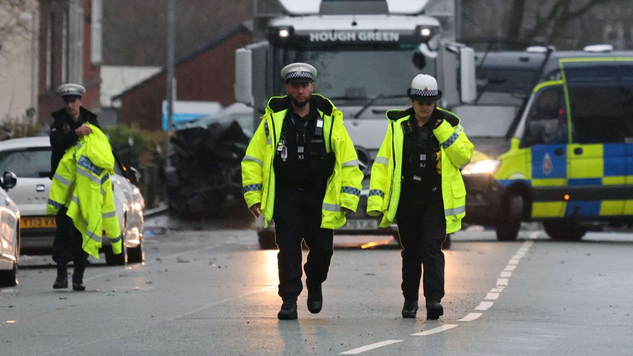 Three teenagers thought to be among four dead after car and taxi crash ...