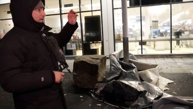 Sky's Stephen Murphy assesses damage after shop facade 'ripped off' in ...