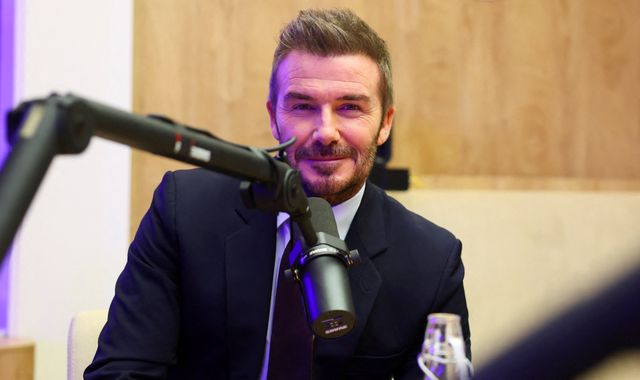 Sir David Beckham refuses to answer Sky News questions in Davos - Black ...