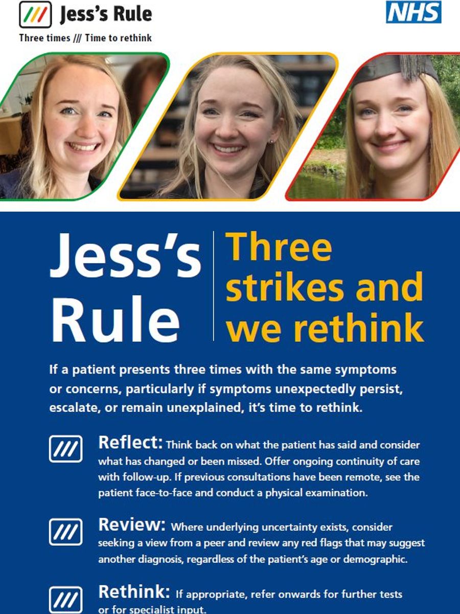 Jess's Rule to be advertised in all GP clinics in England to prevent ...