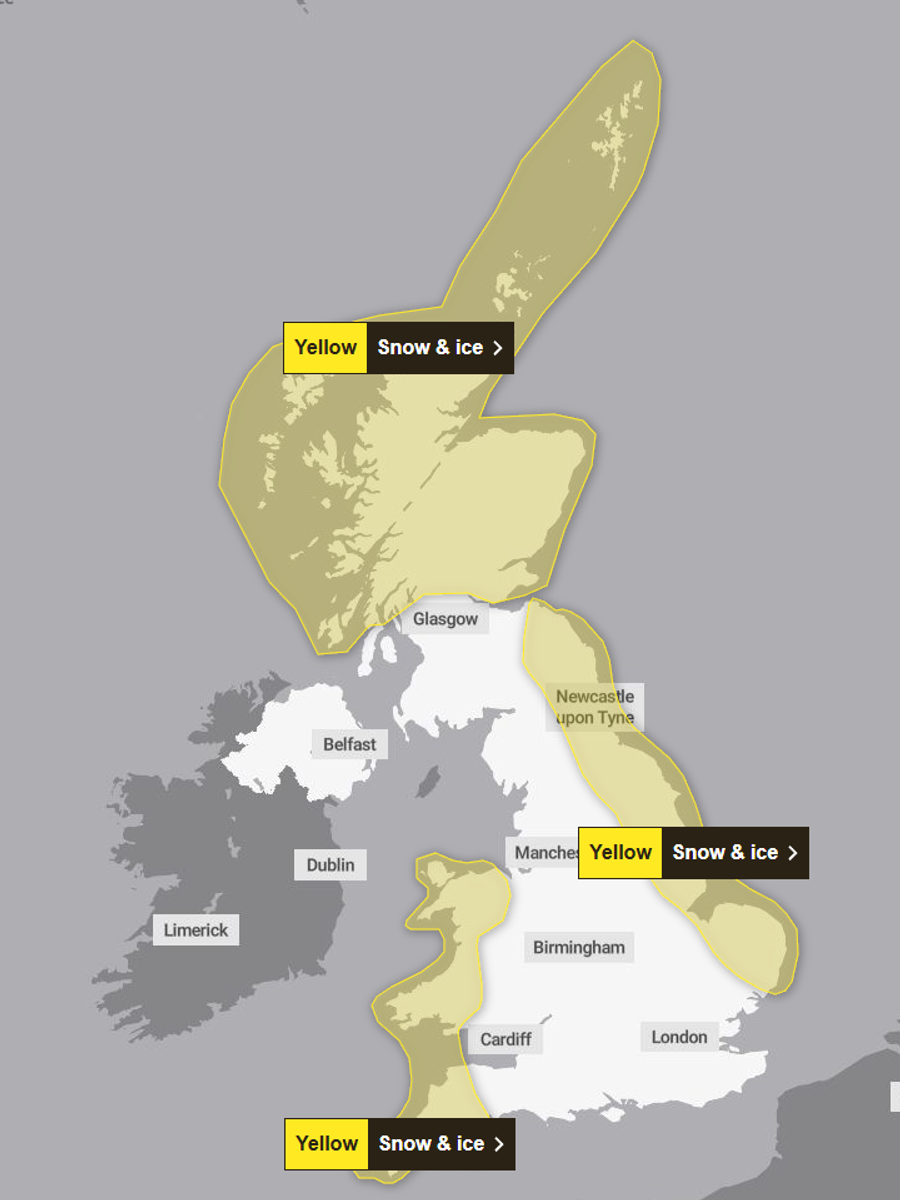 More snow warnings issued as cold snap continues | UK News | Sky News