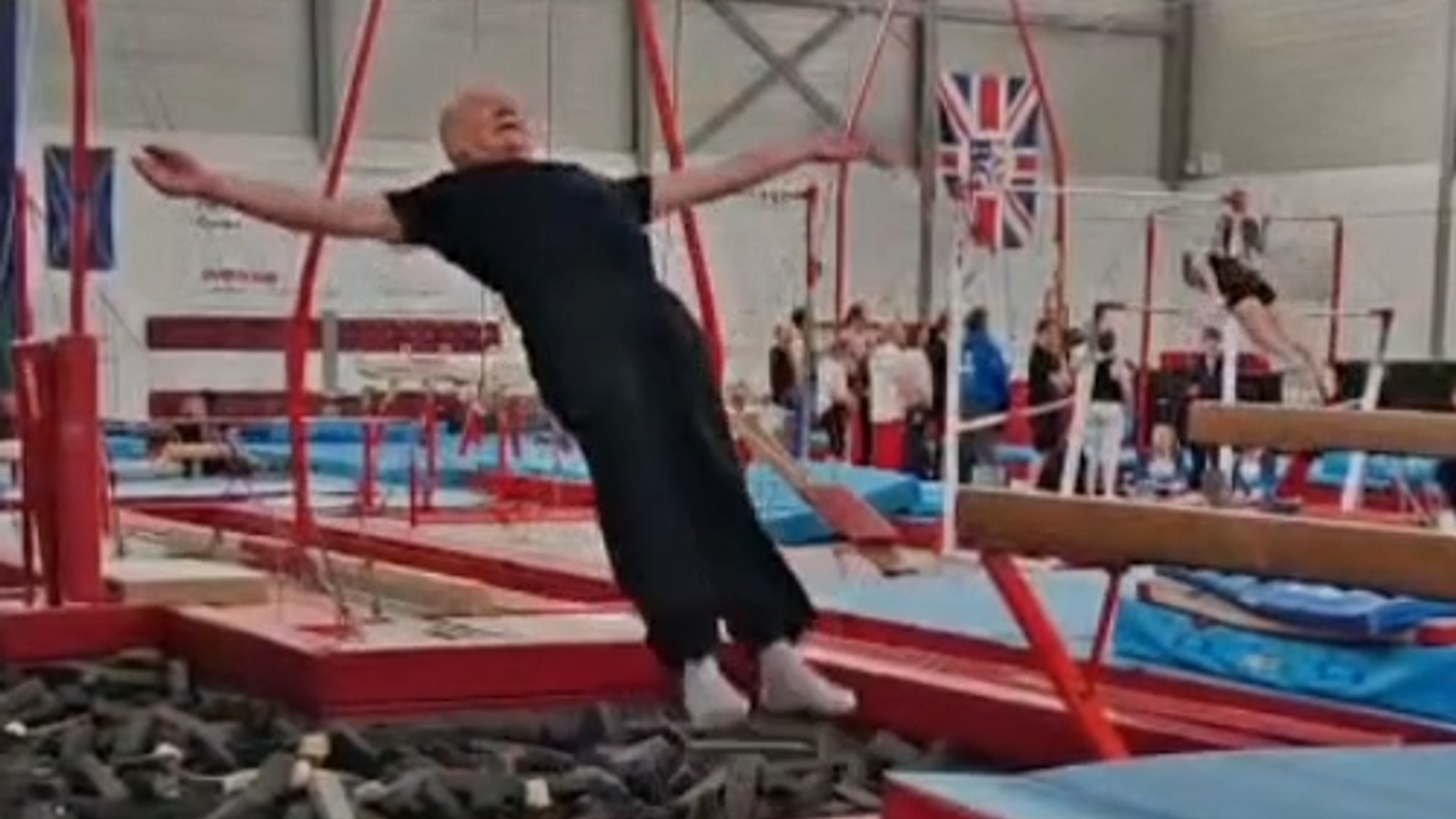 91-year-old former trampoline champion wins gold | News UK Video News ...