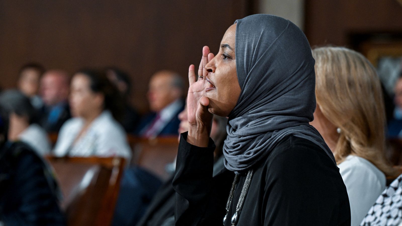 Trump and Omar in shouting match during state of the union | US News ...