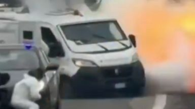 Armed gang posing as police blow up armoured vehicle in robbery attempt ...