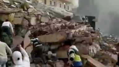 Aftermath of residential building collapse in Lebanon | News UK Video ...