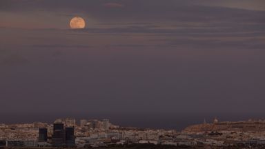 Snow Moon peaks - but there is still time to see it | UK News | Sky News